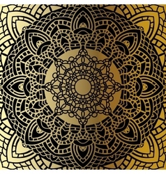 Chakra concept lotus position gold yantra mandala Vector Image