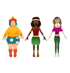 Funny girl in rescue vest cartoon Royalty Free Vector Image