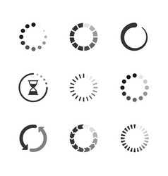 Loading icons load indicator sign Royalty Free Vector Image