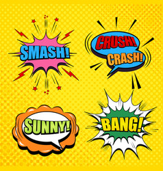 Comic book elements collection Royalty Free Vector Image