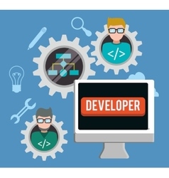 Web developer design Royalty Free Vector Image