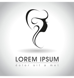 Sign of a woman face logo template Royalty Free Vector Image