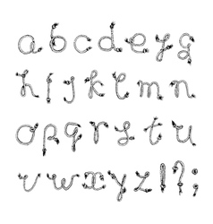 Rope alphabet letter b Royalty Free Vector Image