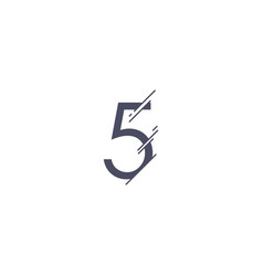 Number 5 template design Royalty Free Vector Image