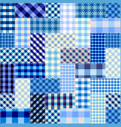 Patchwork on denim fabric Royalty Free Vector Image