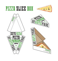 Design of box for pizza slice Royalty Free Vector Image