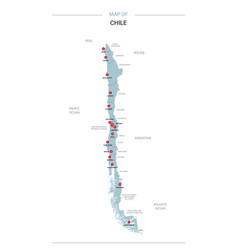 Taiwan map with red pin Royalty Free Vector Image