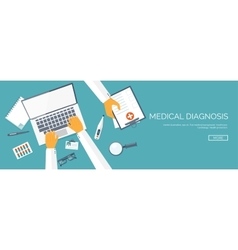 Flat header medical Royalty Free Vector Image - VectorStock