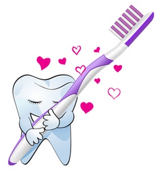 Tooth love Royalty Free Vector Image - VectorStock