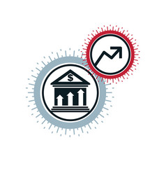 Banking symbol financial system icon circulation Vector Image