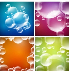 Set of four colorful intricate patterns doodle Vector Image