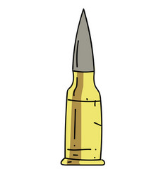 Bullet cartoon hand drawn image Royalty Free Vector Image