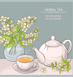 Jasmine tea Royalty Free Vector Image - VectorStock