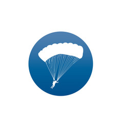 Parachuting or paragliding icon Royalty Free Vector Image