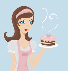 Bakery woman Royalty Free Vector Image - VectorStock