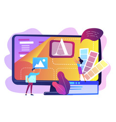 Low code development concept Royalty Free Vector Image