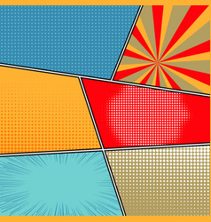 Colorful comics template Royalty Free Vector Image