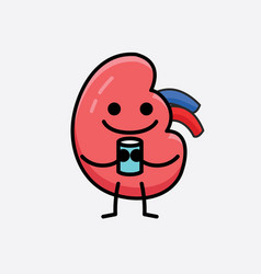 Cute chibi kawaii characters alphabet professions Vector Image