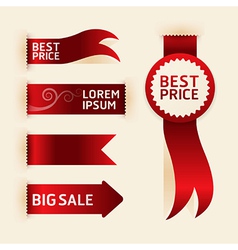 Show colorful ribbon promotional products design Vector Image