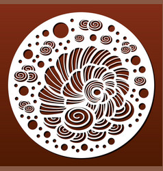 Laser cut template circular panel pattern for cnc Vector Image