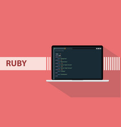 C programming language with script sample Vector Image