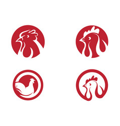 Chicken head label Royalty Free Vector Image - VectorStock