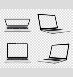 Laptop front and back side with transparent screen