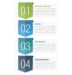 Ribbons with numbers Royalty Free Vector Image