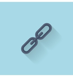 Link chain icon flat web sign symbol logo label Vector Image