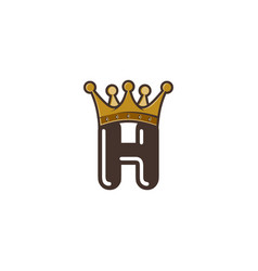 Alphabet letter with crown king queen Royalty Free Vector