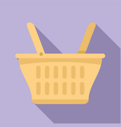 Farm basket icon flat style Royalty Free Vector Image