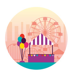 Carnival fun fair festival circus park Royalty Free Vector