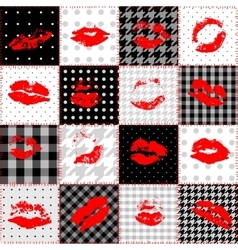 Classic argyle pattern in patchwork style Vector Image