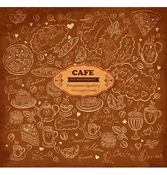 Pattern menu for cafe Royalty Free Vector Image