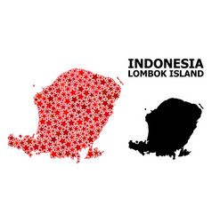 Flat map java island with caption Royalty Free Vector Image