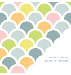 Abstract colorful fishscale corner frame pattern Vector Image