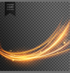 Transparent golden light effect background Vector Image