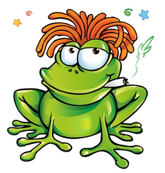 Rasta frog cartoon Royalty Free Vector Image - VectorStock