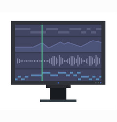 Waveform shape soundwave audio wave graph set Vector Image