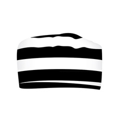 Striped prisoner cap Royalty Free Vector Image