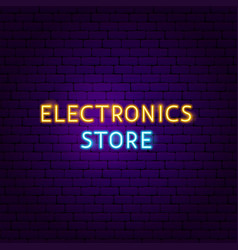 Device store neon label Royalty Free Vector Image