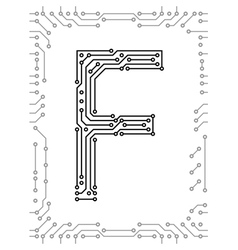 Alphabet of printed circuit boards Royalty Free Vector Image