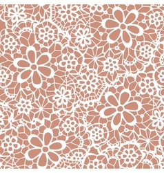 Lace seamless pattern with flowers Royalty Free Vector Image