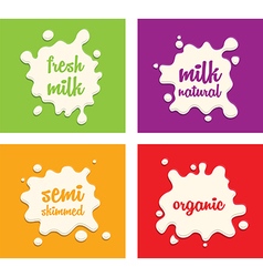 Milk splodges group Royalty Free Vector Image - VectorStock
