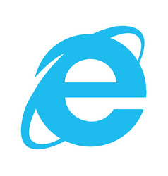 Browser internet explorer emblem Royalty Free Vector Image