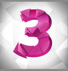 Number 3 logo icon design template elements Vector Image