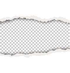 Ripped hole in the middle of a transparent sheet Vector Image
