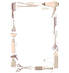 Barbershop set professional hairdressing tools Vector Image
