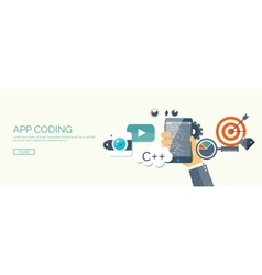 Developing programming and coding technologies Vector Image