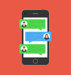 Message text box mobile phone screen Royalty Free Vector